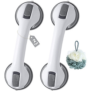 BUBEHYMY 2 Pack Shower Handle, 12 inch Grab Bars for bathtubs and Showers for Handicap, Mother, Elderly Seniors Assistance Products Baby Shower Handle Safety Cup Grip Non Slip Handicap