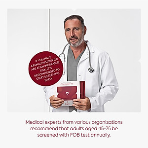 COLONOX at-Home Colon Screening Test Kit – Easy to Use Fecal Occult Blood (FIT or FOB) Colon Test for Early Detection (1 Test)