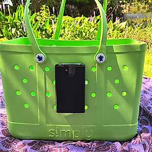 FRESHe BOGLETS - Phone Holder Charm Accessory Compatible with Bogg Bags - Keep Your Phone Handy with Your Tote Bag - Made in The USA (Black)