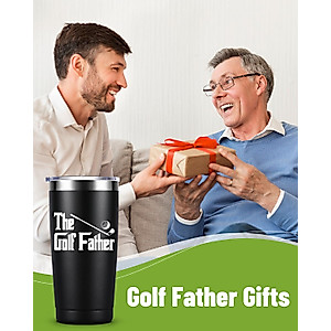 SMITWORLD Golf Gifts for Dad, Golf Gifts for Men, Funny Golf Gifts, Golf Gifts for Men Golfers, Father's Day Gifts, 20oz Tumbler, Black