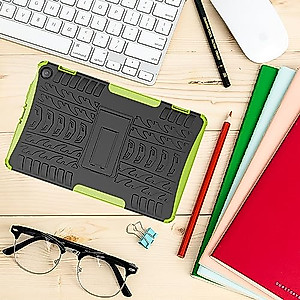 K Shockproof Case for Fire Max 11 with Screen Protector Rugged Hard Cover Protective Slim Case for Fire Max 11 Shoulder Strap (Green)