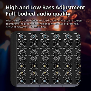 Audio Interface Mixer G-MARK MR80S USB Bluetooth Mixing Console 8 Channel 48V Phantom Power Sound Board Music Reverb For PC Stage Studio DJ Sound Controller Analog Mixer