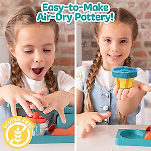 Made By Me! Sand Dough Sculpt & Paint Creations! Pottery Press, Sand Dough Bowl Kit, Paint & Create Your Own Pottery, Mess-Free Pottery Kit for Kids, Great Arts & Craft Activity for Ages 6, 7, 8, 9