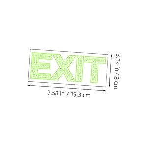 Homoyoyo 1set Export Sticker Signs Stickers Way Indicator Sticker Emergency Exit Sign Floor Guide Sticker Exit Decals Glowing Sticker Ire Exit Signage Adhesive Exit Sticker The Pet 2sheets