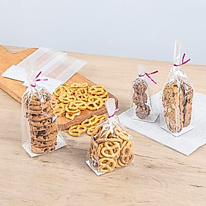 Restaurantware Bag Tek 3 x 2 x 6.5 Inch Retail Bags 100 Durable Candy Bags - Gusset Sleeved Disposable Clear BOPP Gusset Bags Flat-Bottomed For Restaurants Cafes And Delis