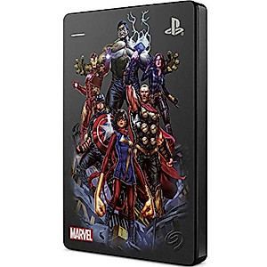 Seagate Game Drive for PS4 Marvel's Avengers LE - Avengers Assemble 2TB External Hard Drive - USB 3.0, Metallic Gray, Officially Licensed Compatibility with PS4 (STGD2000104)