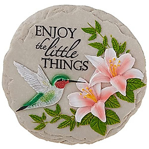Spoontiques - Garden Décor - Hummingbird Stepping Stone - Decorative Stone for Garden