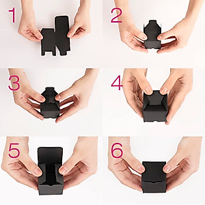 JINMING 25 Small Gift Boxes 2x2x2 Inches, Gift Boxes with Lids, Matte Black Gift Boxes Bulks for Christmas, Father's Day, Cupcake, Candy, Birthday, Groomsman Proposal Boxes for Light Gifts