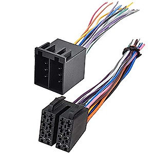 RED WOLF 16 Pin Male + Female Radio ISO Harness Adapter for Peterbilt Freightliner Semi Truck International Volvo Sterling Mack Kenworth Stereo Connector to JVC Pioneer Kenwood Sony Android