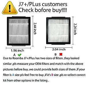JoyBros 18-Pack Replacement HEPA Filter Compatible for iRobot Roomba evo, i,e,j Series:E5 E6 E7 i1 i3 i4 i5 i6 i7 i8 j7 J8+ and Plus versions