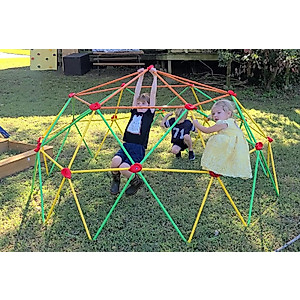 NAQIER Climbing Dome Upgraded 10FT Climber for Kid 3-10 Jungle Gym Monkey Bar Backyard Geometric Support 800LBS Outdoor Play Equipment Toddler Outside Toy