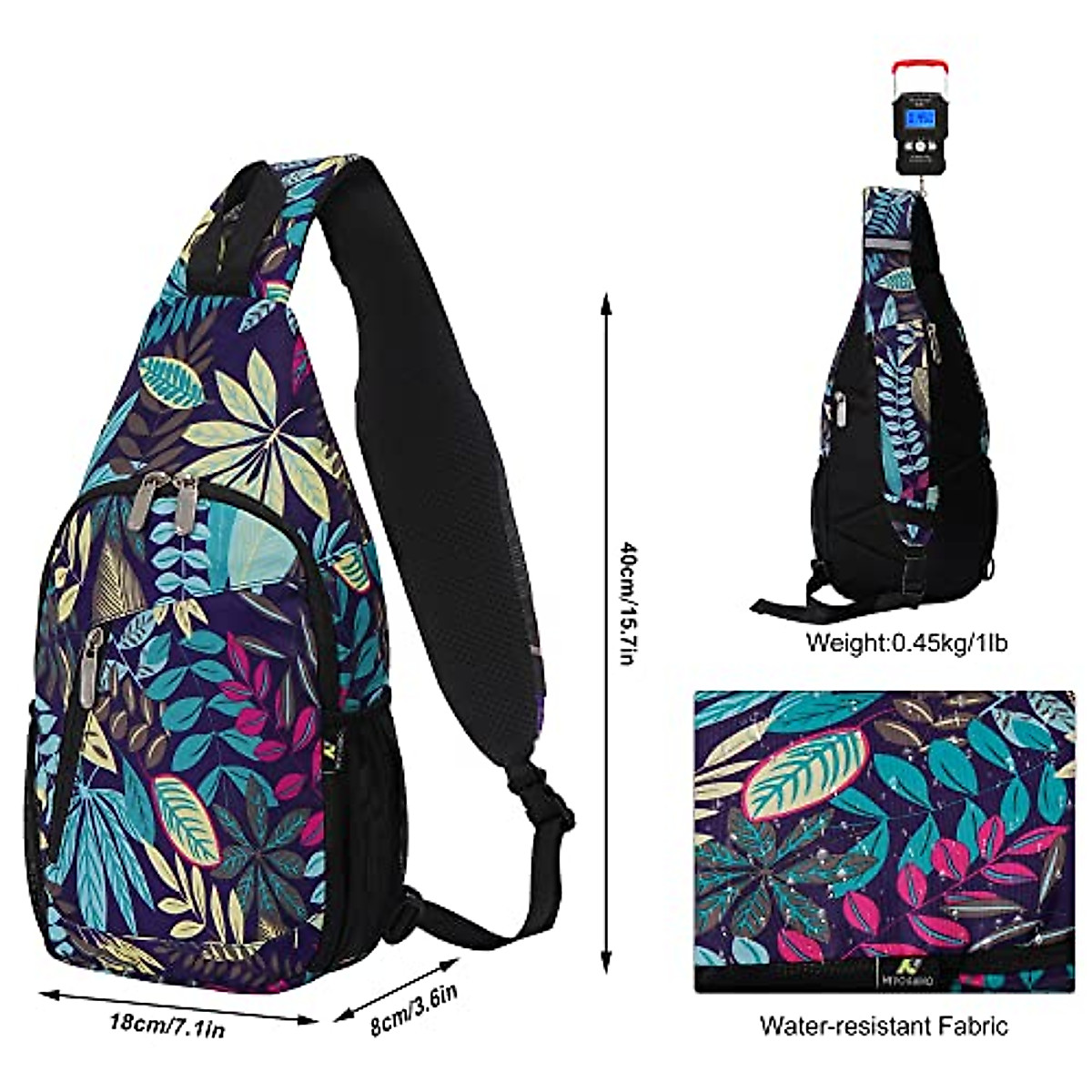 N NEVO RHINO Crossbody Sling Backpack Multipurpose Sling Bag Daypack for Travel Hiking Sports