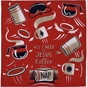 Primitives By Kathy Kitchen Towel - All I Need Is Jesus Coffee And A Nap