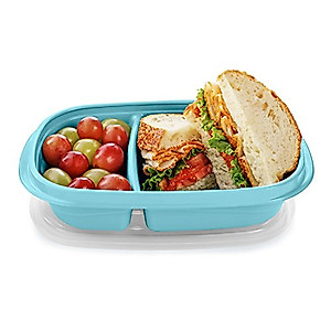 Rubbermaid TakeAlongs Sandwich Food Storage Containers, 3.7 Cup, Colors may vary