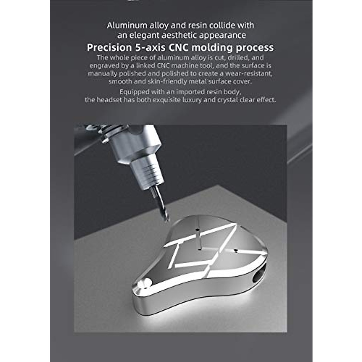 KZ ASX in-Ear Monitors, 10 Balanced Armatures Units per Side Customized HiFi IEM Wired Earphones/Earbuds/Headphones with Detachable Cable 2Pin for Musician Audiophile (Without Mic, White)