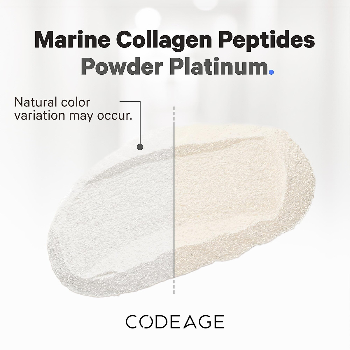 Codeage Marine Collagen Protein Powder Supplement Platinum - Biotin 10,000 mcg, Vitamin C, D3 & B6, Keratin, Hyaluronic Acid, Niacin, Wild Caught Hydrolyzed Fish Collagen Peptides - Non-GMO - 11.50 oz