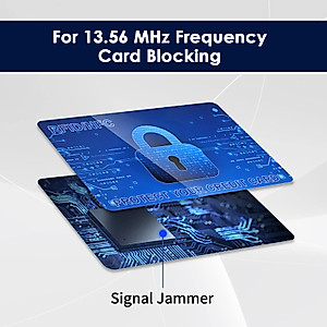 TIESOME RFID Blocking Cards, 6 Pieces Credit Card Passport Protector NFC Bank Blocker Protection for Entire Wallet Shield Men Women