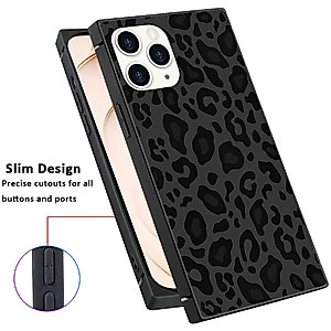 ZHUXUXITT Luxury Case for iPhone 13 Pro Max,Fashion Elegant Case for Women Girls,hard PC+soft silicone case is shock-proof and skid-proof for protective Case-Black Gray Leopard print