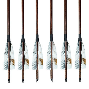 Archery Carbon Arrows 28/29/30/31 Inch 4 Inch Turkey Feather Spine 500 Competition Practice Hunting Target Shooting for Recurve Long Traditional Bow and Compound Bow 6/12Pcs (28 Inch,12 Pcs)