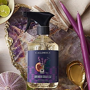 Caldrea Multi-surface CounterTop Spray Cleaner, Made With Vegetable Protein Extract, Lavendar Cedar Leaf Scent, 16 Oz