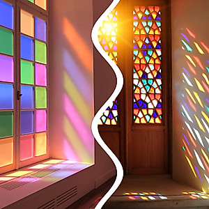 KALIONE 12 x 12 Inch Iridescent Wrapping Paper Wraps 40 Pcs Iridescent Wrapping Paper with 120 Pcs Metallic Twist Ties Iridescent Wrapping Paper Transparent Gift Wrap for DIY Arts Crafts