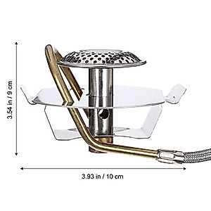 YARNOW 4pcs Case Barbecue Hiking Backing Camp Propane Stainless Bbq Stoves Small Picnic Adjustable Regulator Burner Butane and Portable Back Carry Steel Cooker Patio Hose for Camping