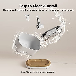 PETLIBRO Replacement Wireless Pump for Cat Water Fountain PLWF005/PLWF115/PLWF105, Cleaning, Super Quiet Pump for Pet Water Fountain Dog Water Dispenser,White