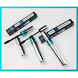 2 Pack Lash Cosmetics Mascara 5x Longer Lash Mascara, 2 in 1 Black Mascara Waterproof Mascara Volume and Length Eye Cosmetics Long-Lasting Natural Liquid Eyelash Mascara Black Makeup