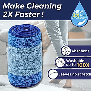 6 Pack Microfiber Cleaning Pad for Bona Spray Mop, Multi-Surface Floor Mop Hardwood Laminate Floor Replacement Mop Pad