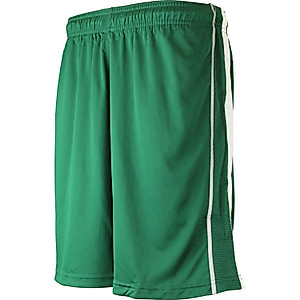 adidas Men's Dark Green/White Utility Shorts Without Pockets Apparel - L