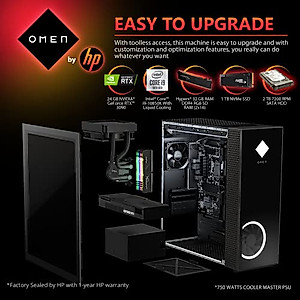 HP Gaming Desktop Tower i9-10850K, Hyper X 32GB RAM DDR4, 1TB NVMe SSD+2TB HDD 7.2K, 24GB Nvidia, 750W Cooler Master PSU, Win 11 Home