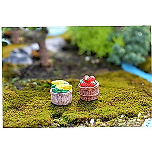 Strawberry Corn Fruit Resin Fairy Garden Craft Decorationterrarium Miniatures 3pcs