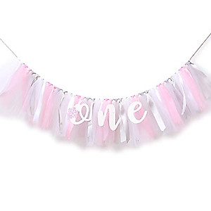 Winter Alderland Snow High Chair Tutu - 1st Birthday high Chair Banner, Smash Cake Photo Props, Winter Wonderland Snowflake Design ONE, 1st Birthday Photo Background. (Snowflake)