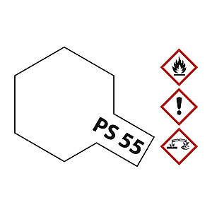 Tamiya America, Inc Polycarbonate PS-55 Flat Clear, Spray 100 ml, TAM86055