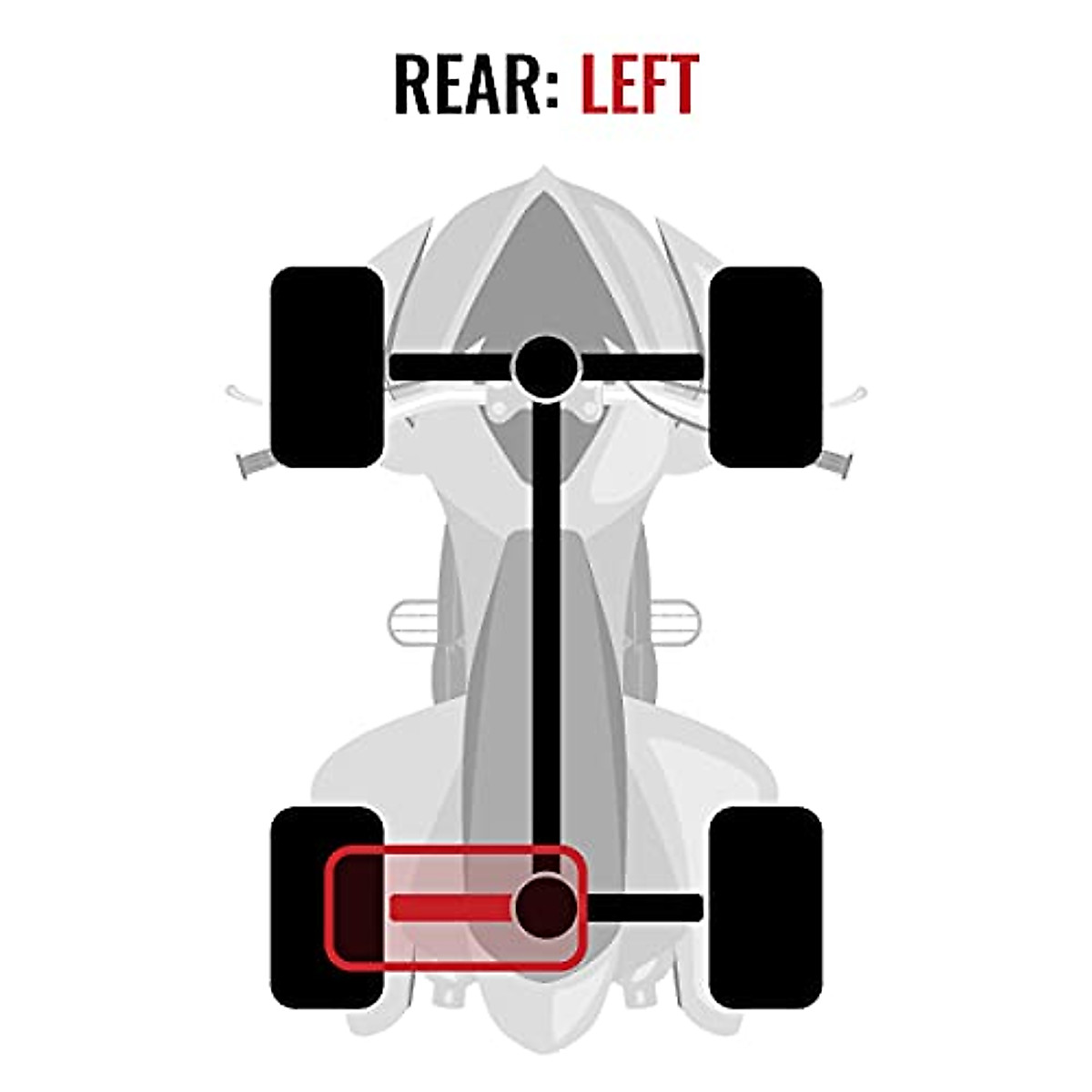 Sixity XT Rear Left Axle compatible with Yamaha YFM450 Kodiak 450 EPS SE YFM550 Grizzly FI 4x4 Auto YFM700 YFM700K 2007-2019