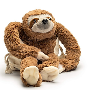 Lulumaia Sloth Heating Pad Stuffed Animal Microwavable Heating Pads for Menstrual Cramps Long-Lasting and Reusable Plush Microwavable Animal for Soothing Comfort During Periods Cramps (Cuddly Sloth)