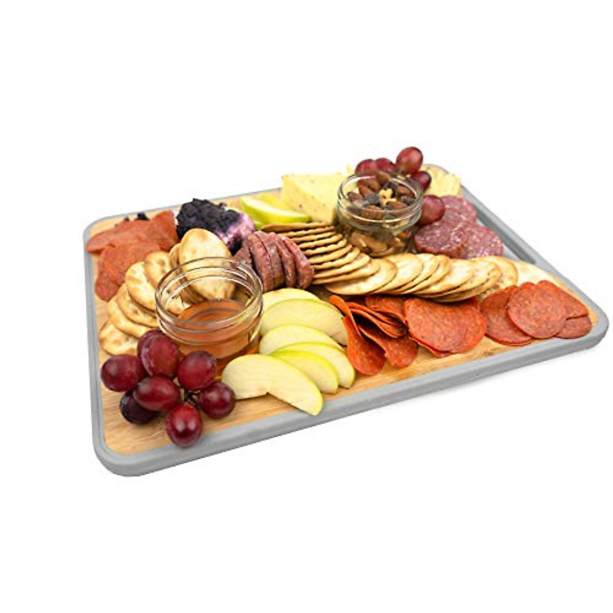 Double-sided Bamboo Poly Cutting Board | No Cross-Contamination | HAND WASH ONLY - Easy to Clean | BPA Free