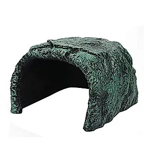 Reptile Rock Hideout Reptile Rock Hide Cave, Aquarium Habitat Décor Rock Tortoise Hideout for Reptiles, Small Lizards, Turtles,Bearded Dragon Tortoise, Amphibians, Fish (N17)