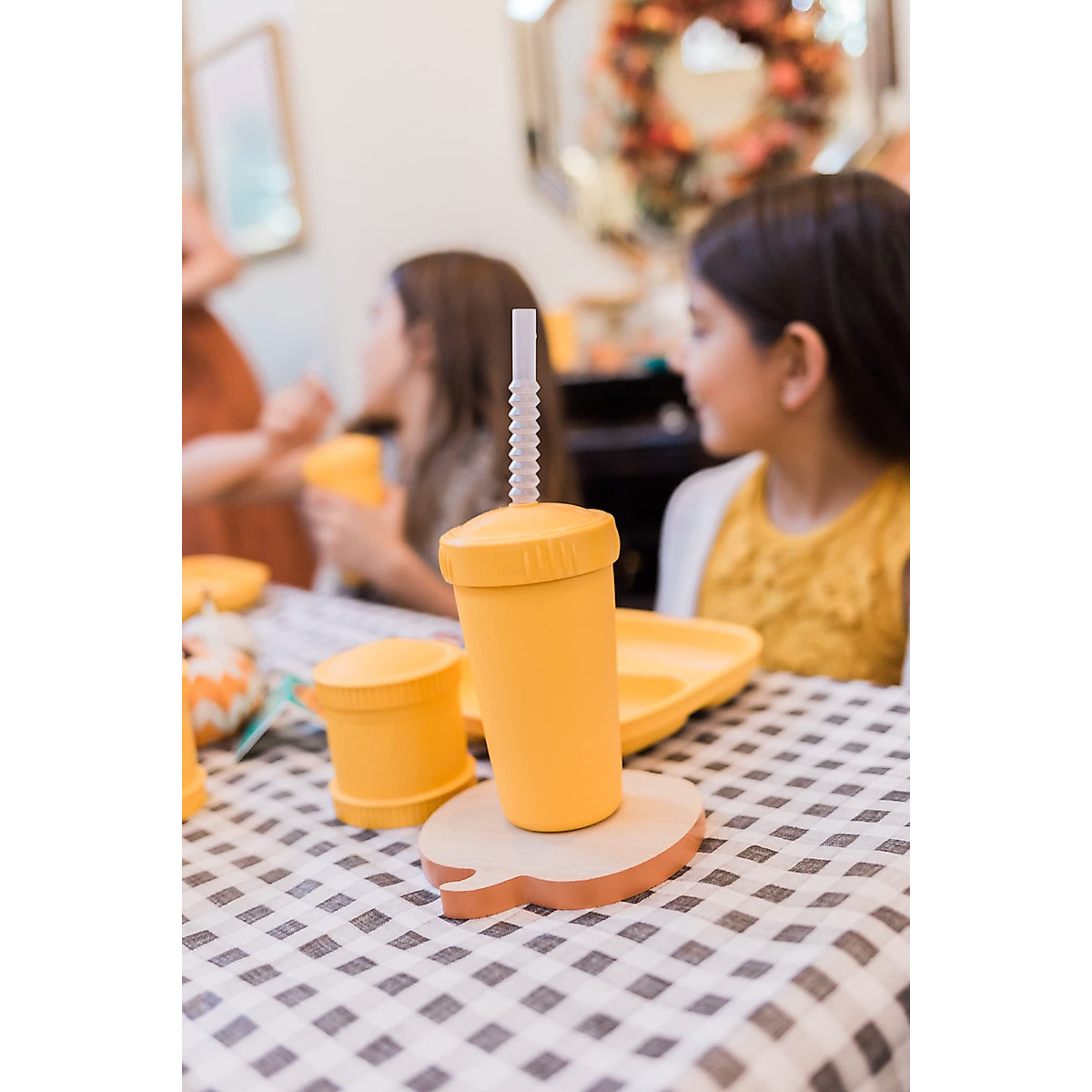 Re-Play Made in USA 2 Convertible Cups for Toddlers with Sippy Cup and Straw Cup Lids - 2 Plastic 10 Oz. Toddler Cups, 2 Hard Sput Sippy Cup Lids, 2 Straw Cup Lids and 2 Bendy Straws - Navy Blue