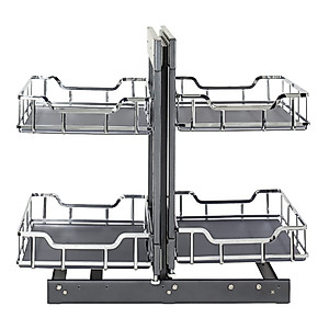 Storage with Style Black Nickel 18" Full-Height Blind Corner Organizer