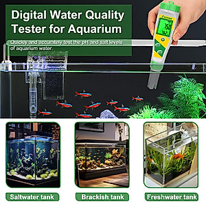 UIUZMAR Pool Salt Tester pH Meter for Saltwater Pool Digital Salinity Meter for Swimming Pool Hot Tub Spa Aquarium PPM EC Meter for Hydroponic Nutrient Solution TDS Meter for Drinking Water, RO System