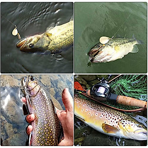 Dr.Fish 1410 Pieces Spinner Making Kit with Tackle Box Walleye Rig Lure Making Supplies Spinner Blades Lure Bodies Rig Floats Spinnerbait Shafts Freshwater Bass Fishing Materials