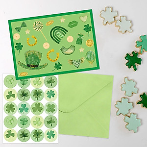 ceiba tree Happy St. Patrick's Day Cards 12 Pack Assorted Greeting Notes Cards with Envelopes