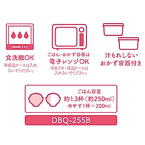 Thermos DBQ-255B LP Insulated Lunch Box, Approx. 0.6 Cups, Miffy Light Pink