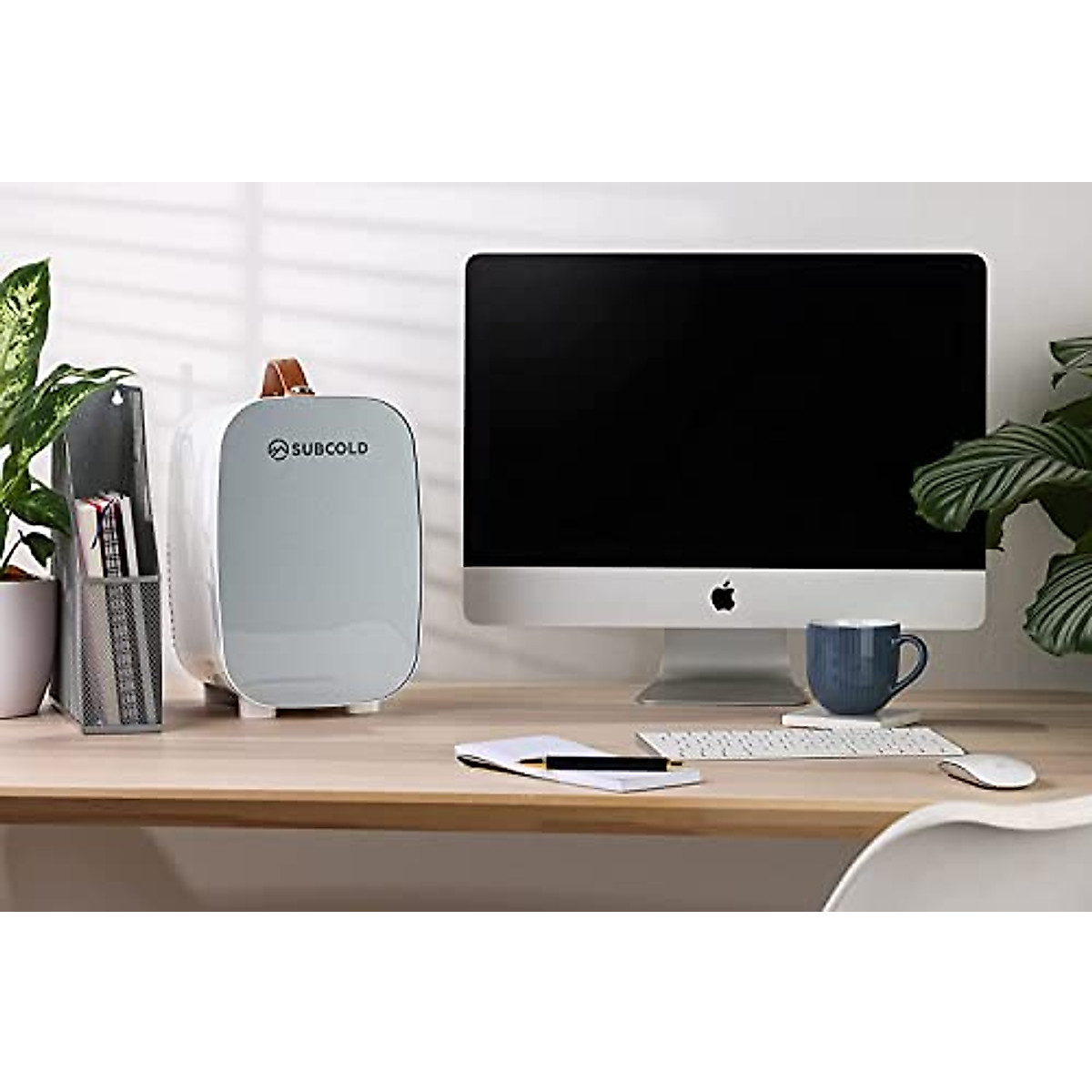 Subcold Pro6 Luxury Mini Fridge Cooler 6 Litre / 8 Cans AC & Exclusive USB Power Option Small Portable Fridge For The Office, Bedroom, Car, Skincare & Cosmetics Grey