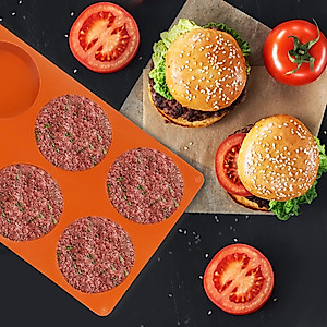 Palksky Silicone Molds for Baking (2 Pack)6-Cavity Large Round Disc Mold/English Muffins Pan/Resin Coaster Mold Non-Stick for Hamburger Chocolate Cake Pie Custard Tart Whoopie Pie Egg Pan