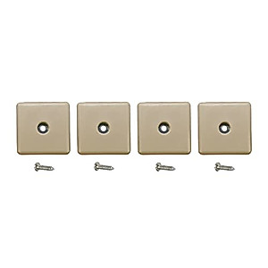 Shepherd Hardware 9244 2-1/8-Inch Square, Adhesive Slide Glide Furniture Sliders, 4-Pack , Beige