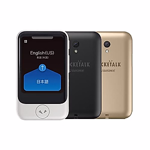 Pocketalk S Two-Way Voice Translator with Built-in Data (Gold)