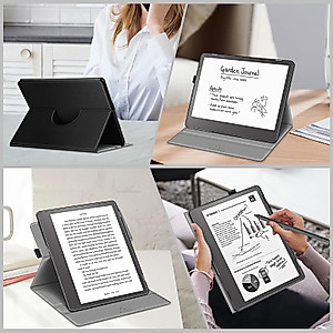 Fintie Rotating Case for Kindle Scribe (2024/2022 Release) - 360 Degree Rotatable Protective Stand Cover with Auto Sleep/Wake for 10.2 Inch Kindle Scribe 2022 and 2024 Releases, Black