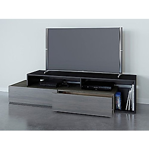 Nexera Tv Stand, 72", Bark Gray/Black